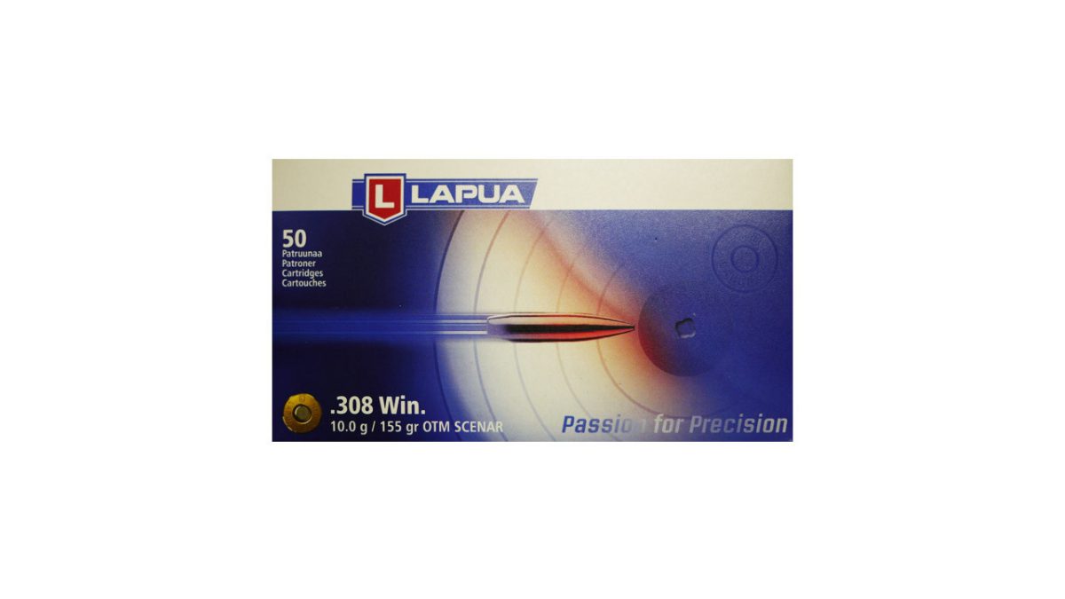50 Munitions LAPUA .308 Win OTM SCENAR L 155 grains – Armurerie Douillet
